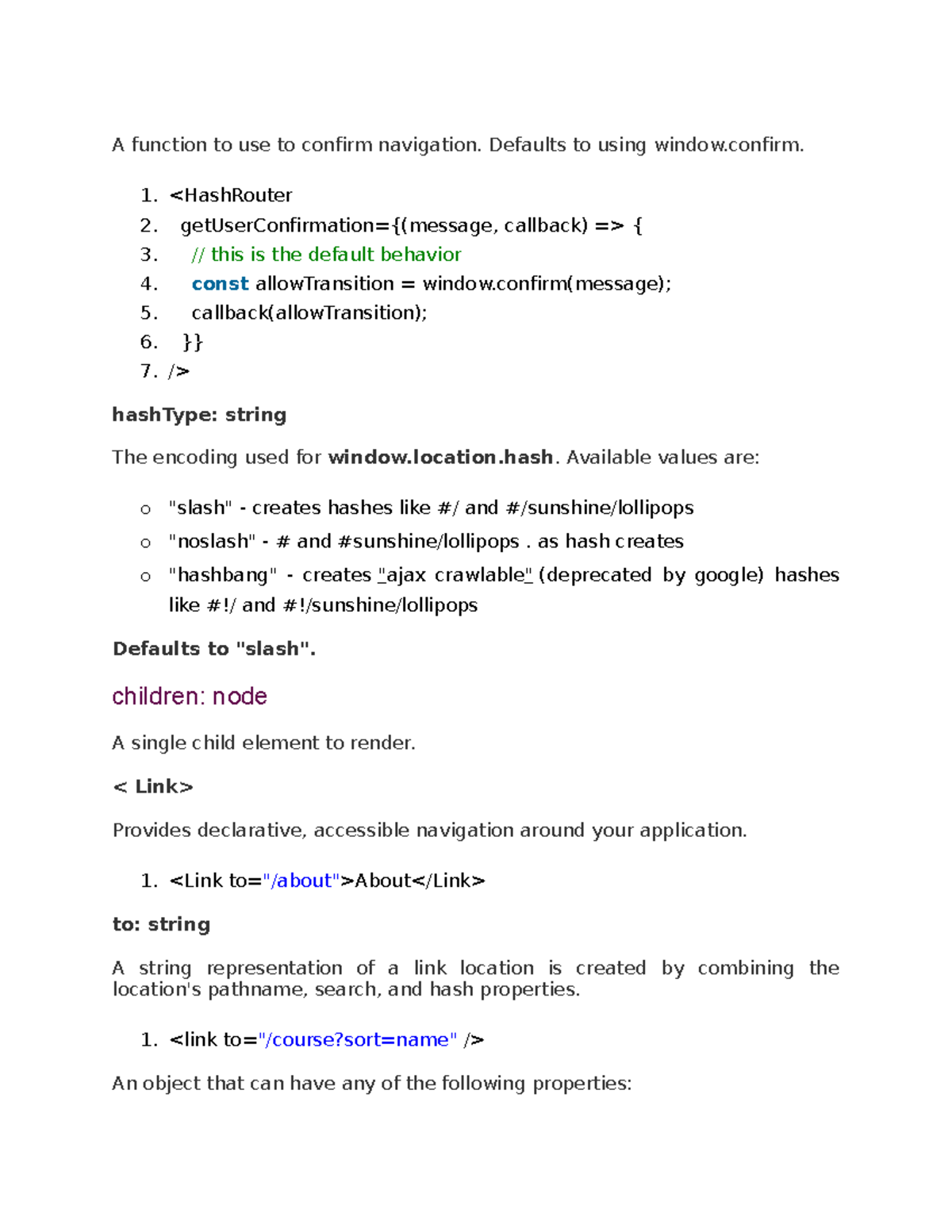 A function to use to confirm navigation - Defaults to using window.