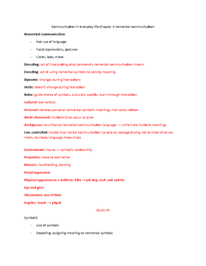 Chapter 4 communication - Communication in everyday life Chapter 4 ...