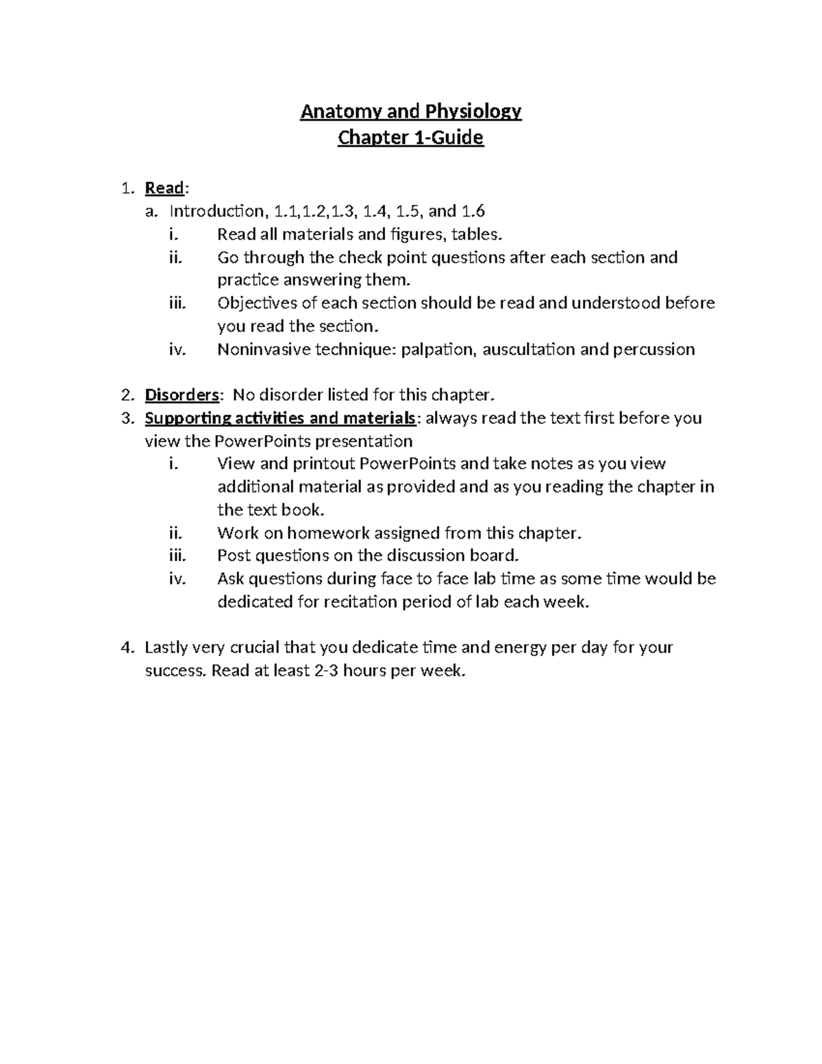 Chapter 1 study guide - dont know - Anatomy and Physiology Chapter 1 ...