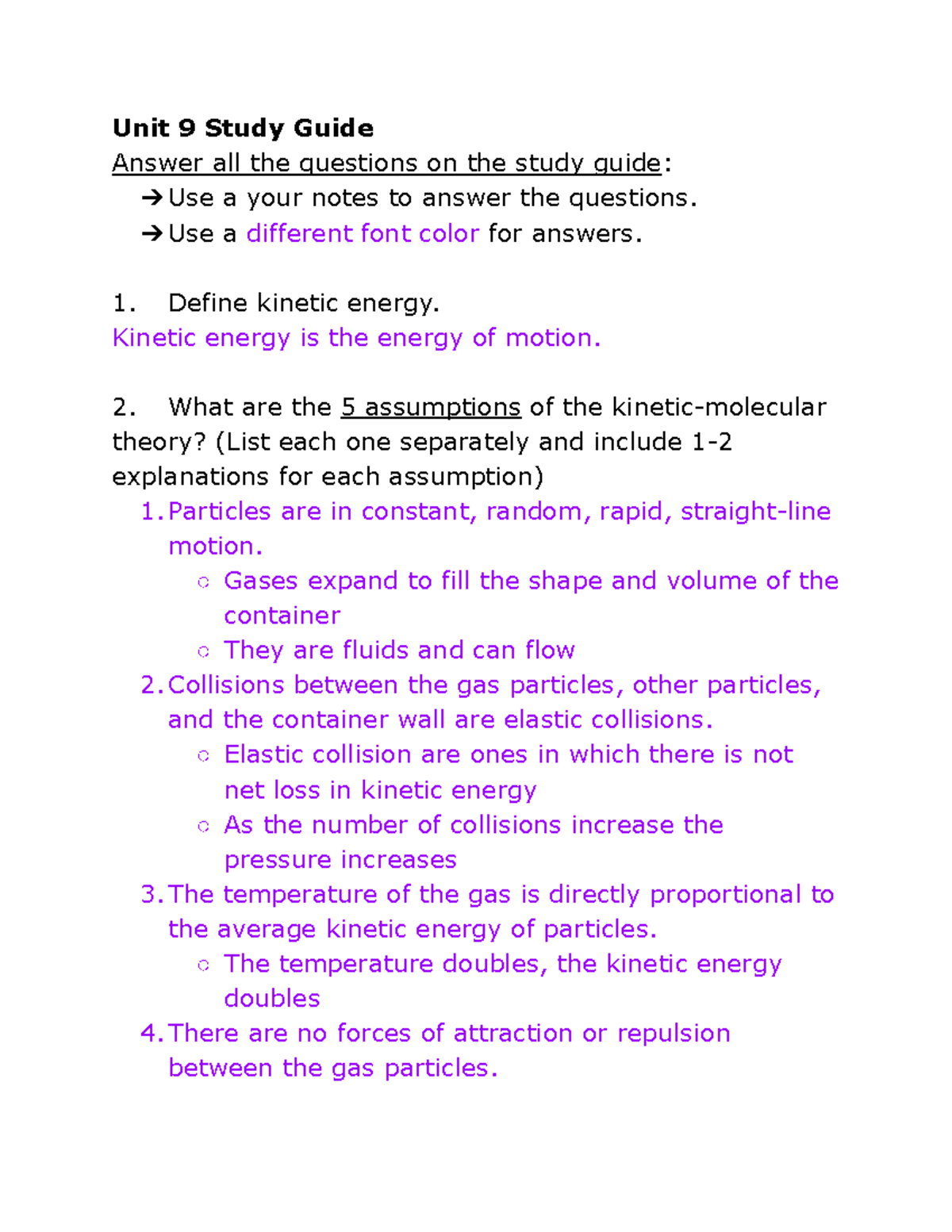 Kayla Bui - Unit 9 Graded Study Guide - Unit 9 Study Guide Answer all ...