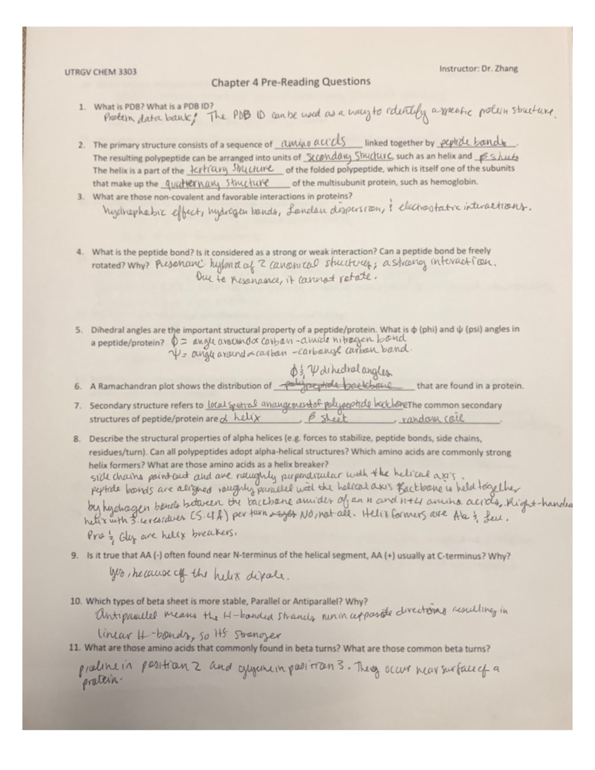 Pre reading questions 4 - 3303 - Studocu