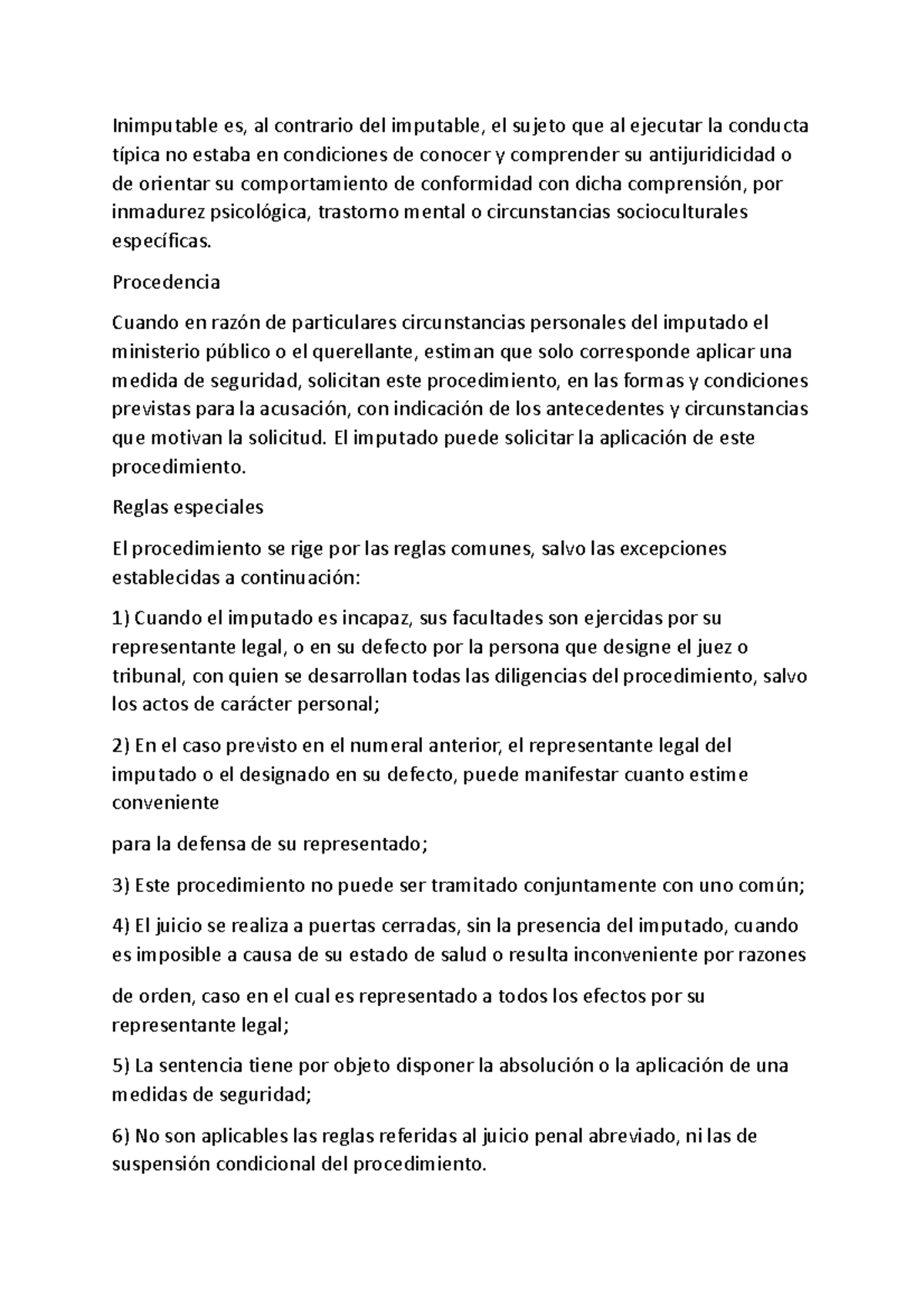 Inimputable es - apuntes de definicion - Inimputable es, al contrario ...