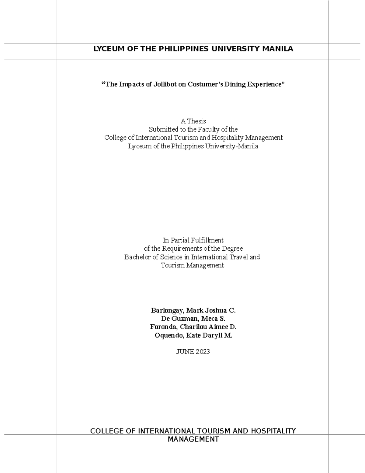 Group-5-Research-Chapter-1-revised - “The Impacts of Jollibot on ...