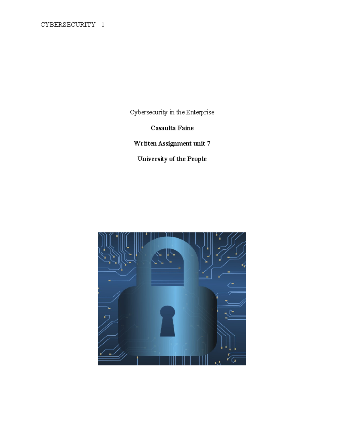 Cybersecurity in the Enterprise - Cybersecurity in the Enterprise ...