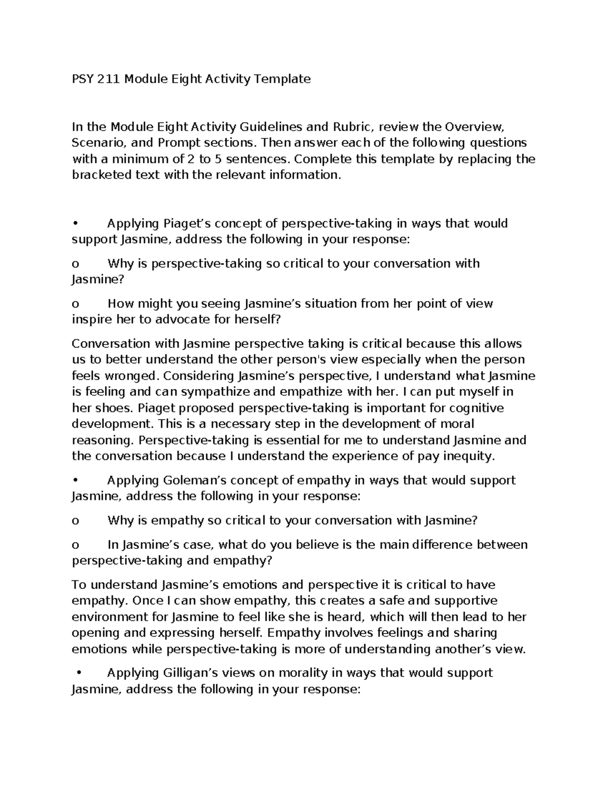 8-2 - Finished paper - PSY 211 Module Eight Activity Template In the ...