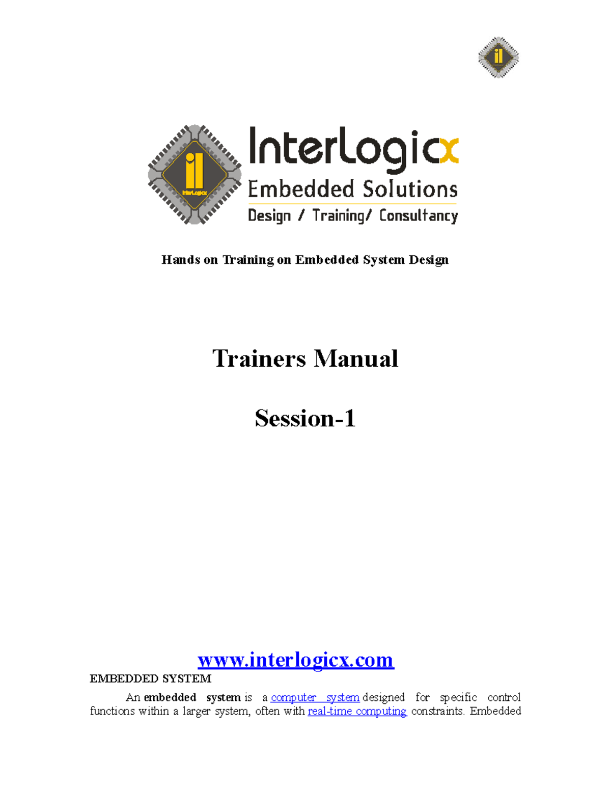 Microprocessor - intro - Hands on Training on Embedded System Design ...