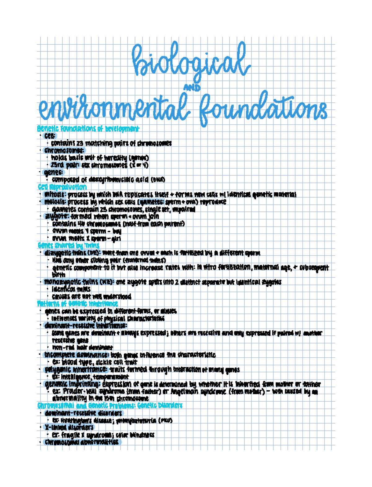 Biological and Environmental Foundations - biological environmental ...