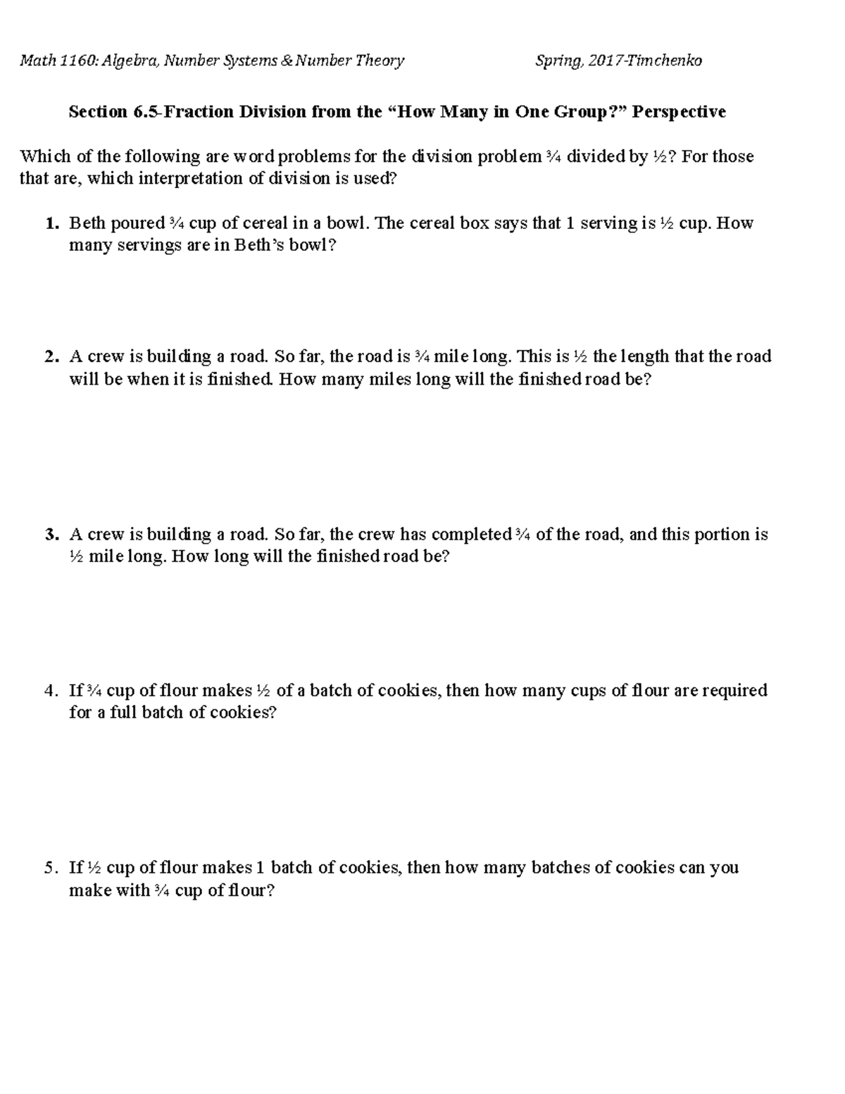 6.5 6.6 Activities - Notes from class. - Math 1160: Algebra, Number ...