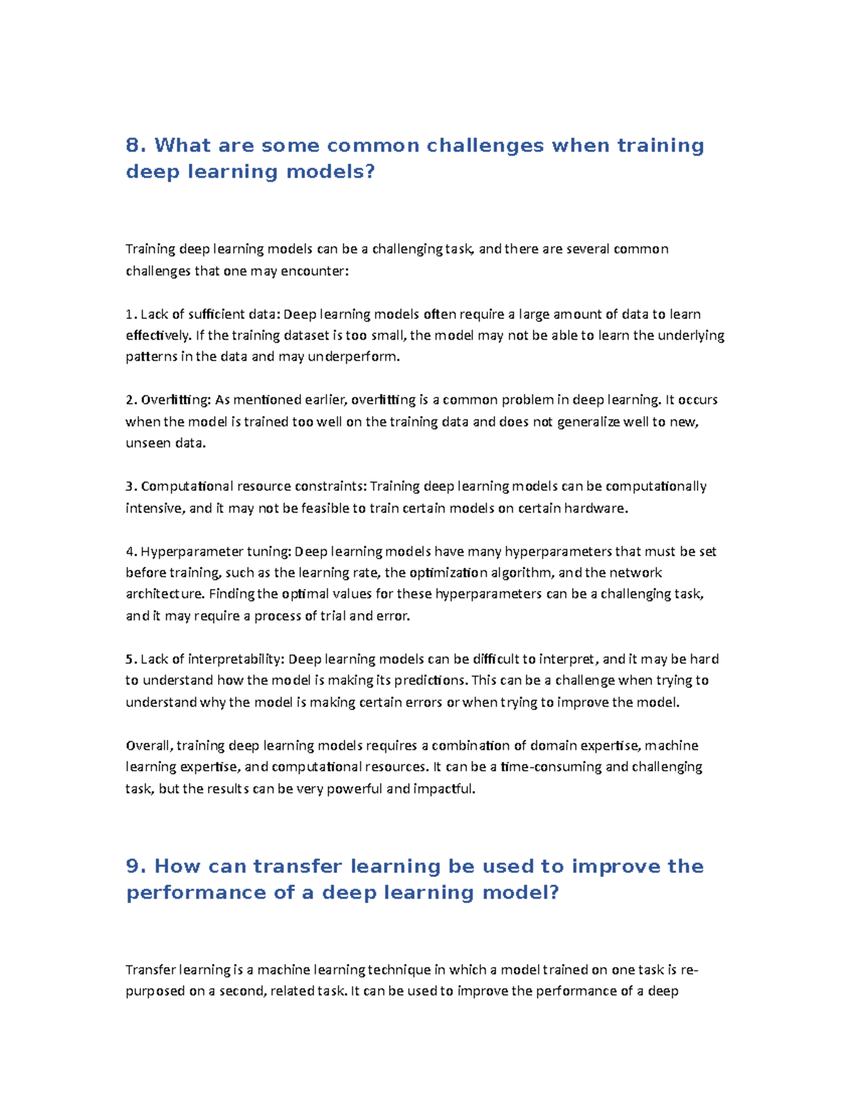 Deeplearning 3 - 8. What are some common challenges when training deep ...