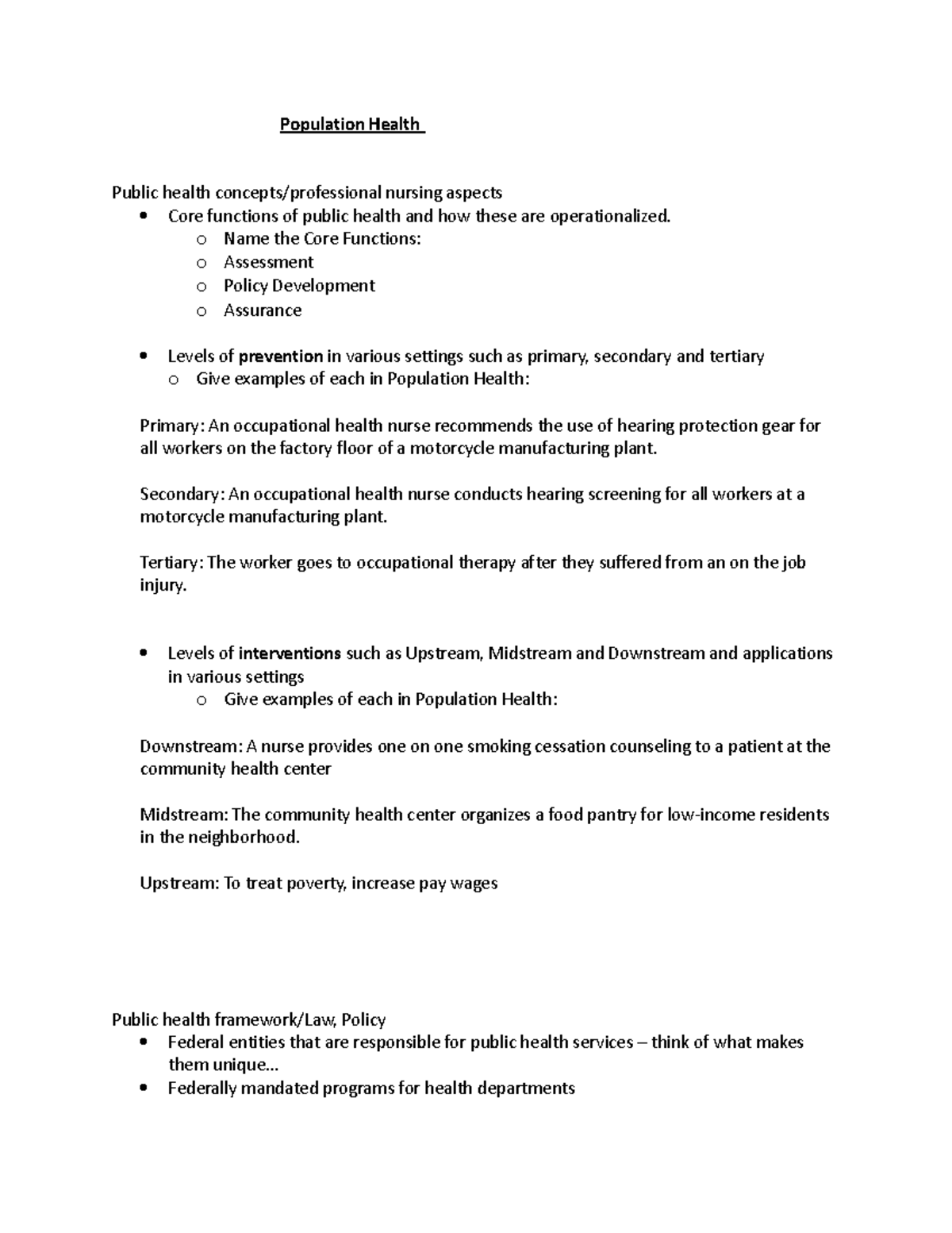 Population health nursing - Population Health Public health concepts ...