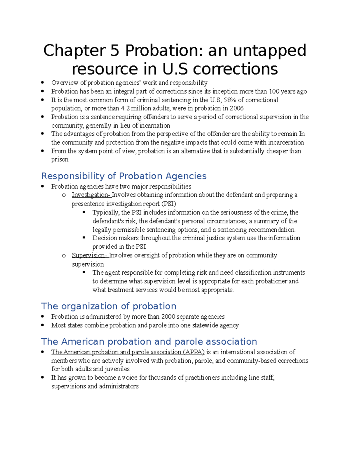 Chapter 5 Probation - Chapter 5 Probation: an untapped resource in U ...