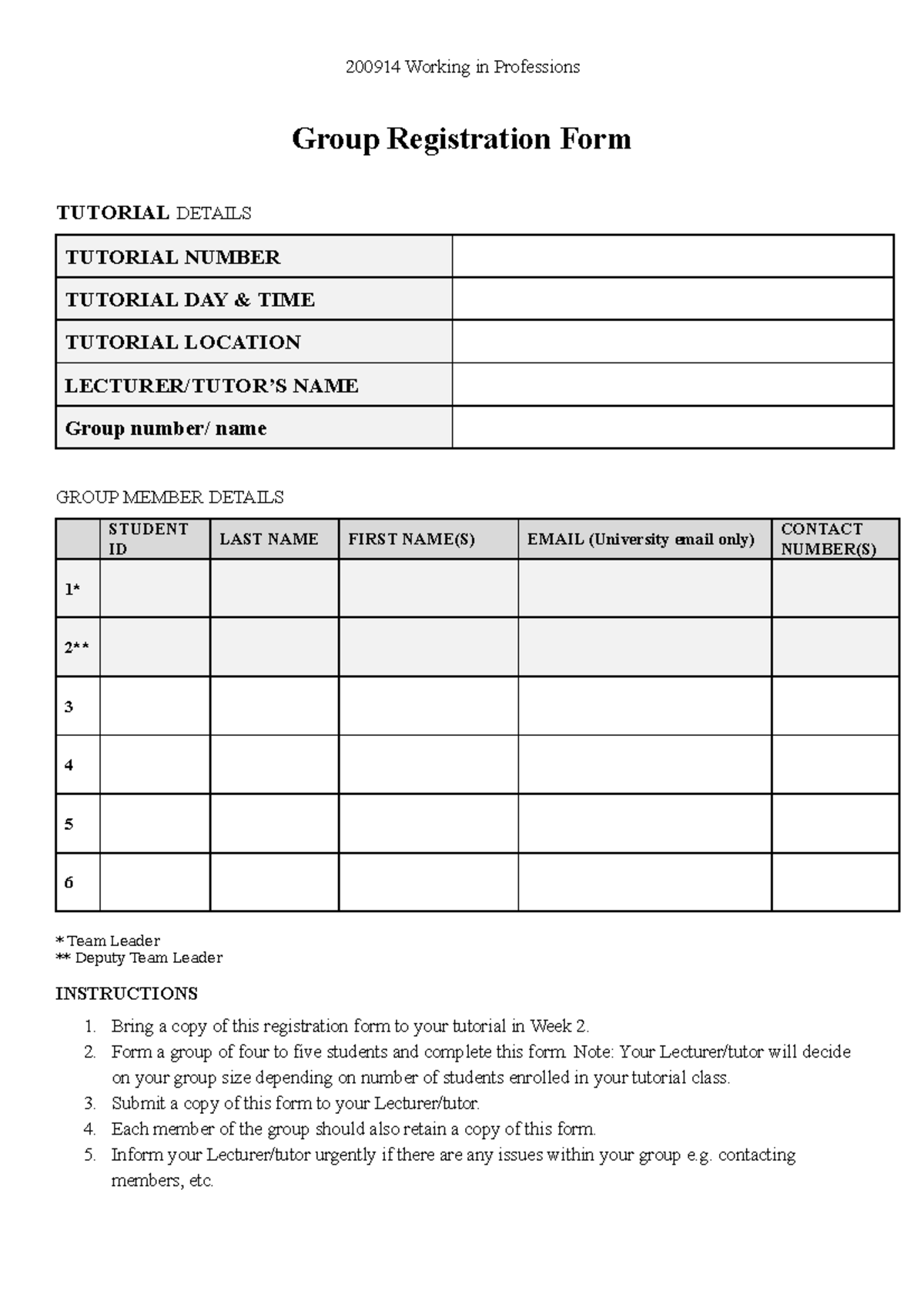 2009 14 Group Reg Form EFM Proposal Project - 200914 Working in ...
