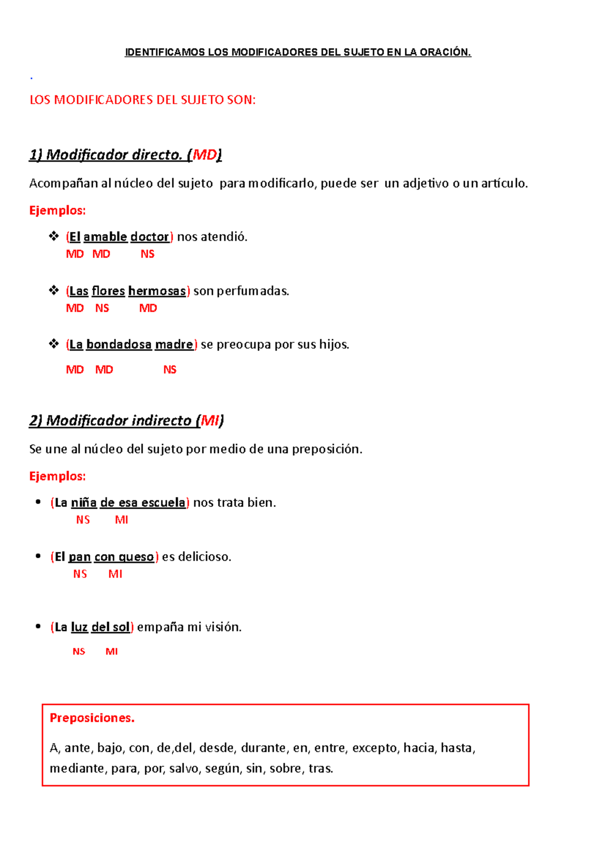AREA Comunicacion - Apuntes 15 - IDENTIFICAMOS LOS MODIFICADORES DEL ...