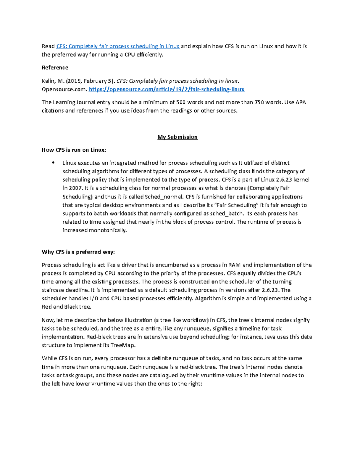 LJ unit 03 CS2301 - Read CFS: Completely fair process scheduling in ...