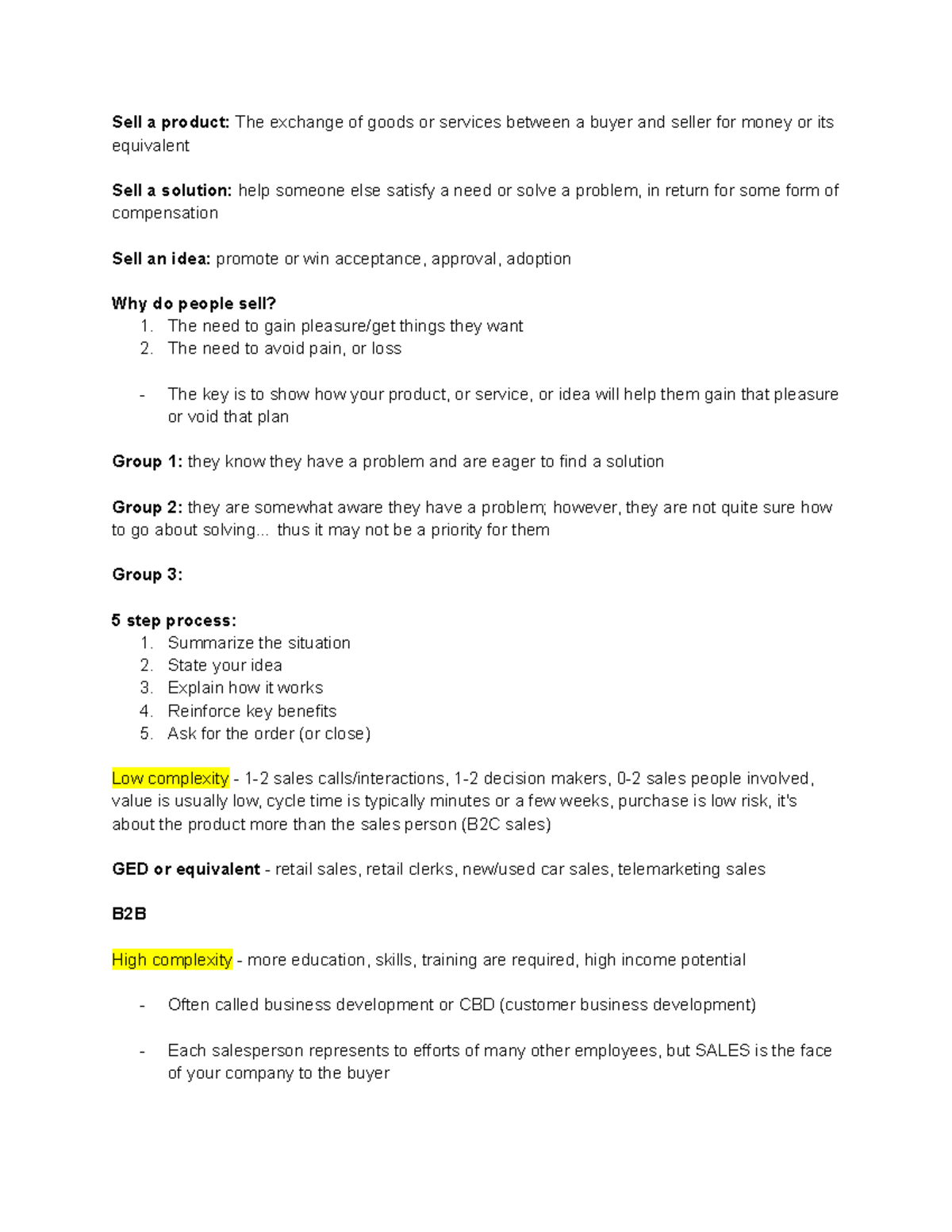 Sales - Sell a product: The exchange of goods or services between a ...