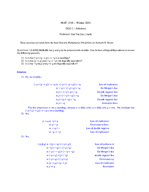 4 Hyperbolic Functions and their Inverses - Math 2270 - Studocu