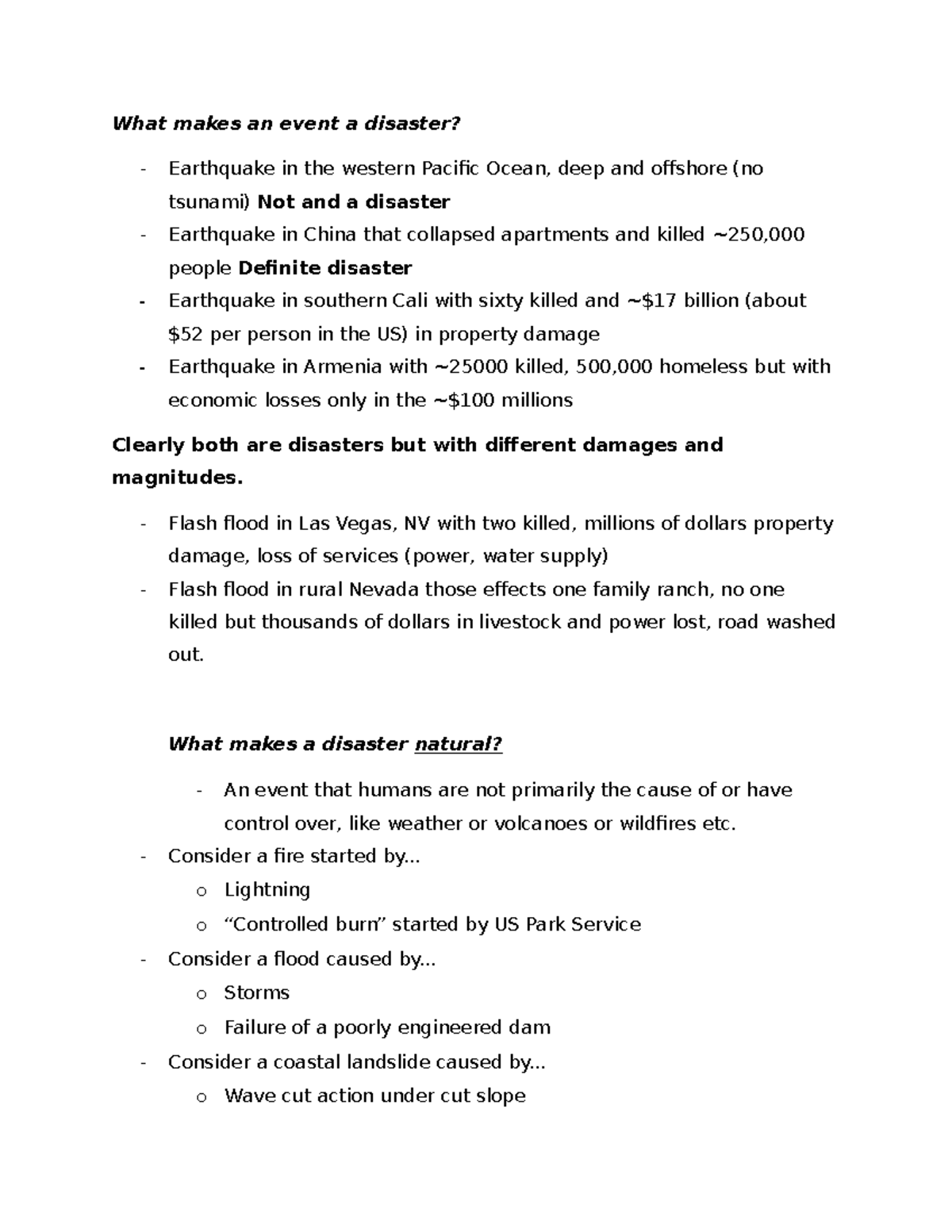 Nat Dis 01 - Dr. Stephen Wisner - What makes an event a disaster ...