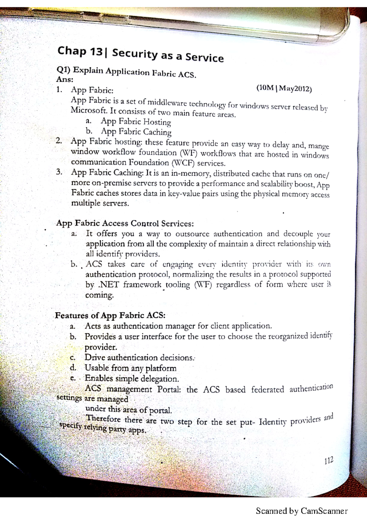 Exam 2017, questions and answers - Chap Security as a Service Q1 ...