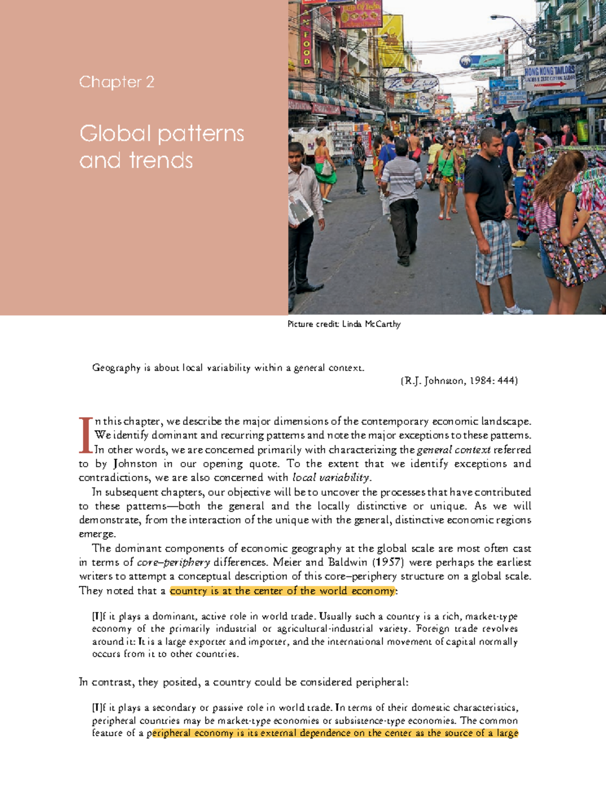 C2 Knox, Agnew, Mccarthy, The Geography of the World Economy Chapter 2 41pp - Geography is about ...