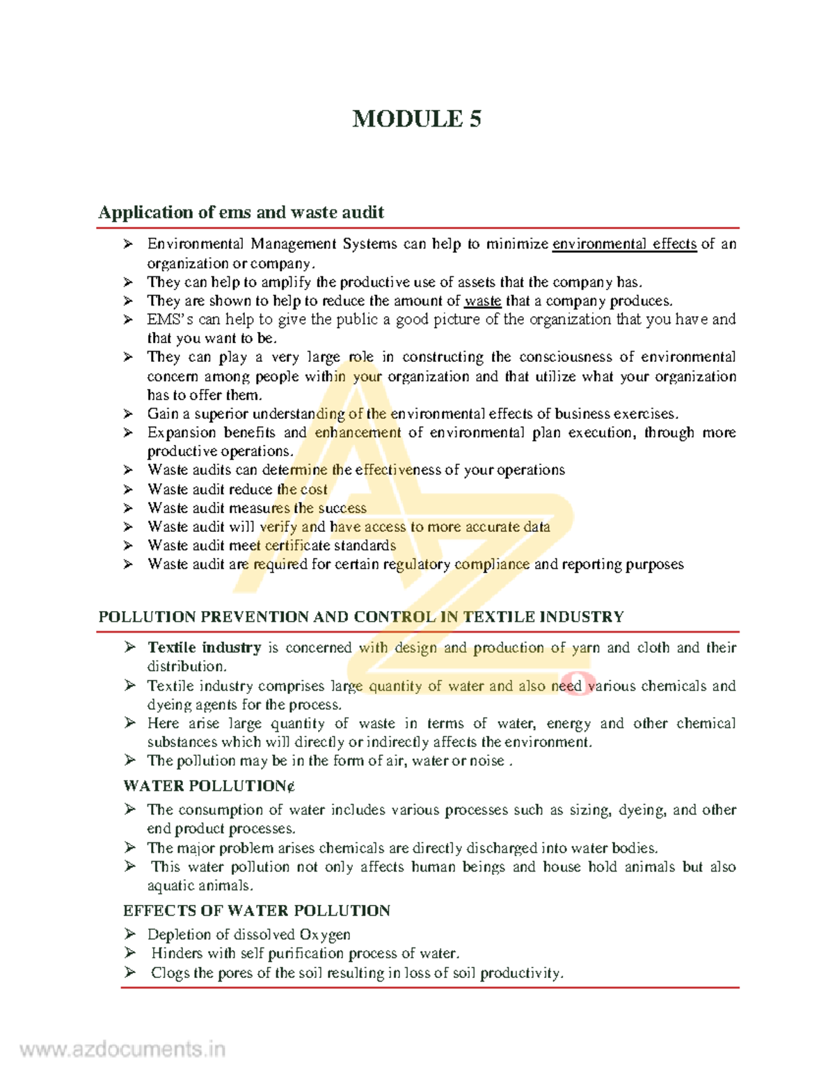 EPM Mod5@Az Documents - gjkjkj - MODULE 5 Application of ems and waste ...