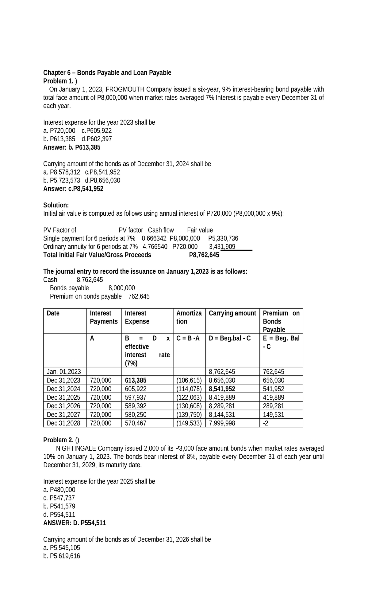 Group-3-chapter 6 - Ai 2 - Chapter 6 – Bonds Payable and Loan Payable ...