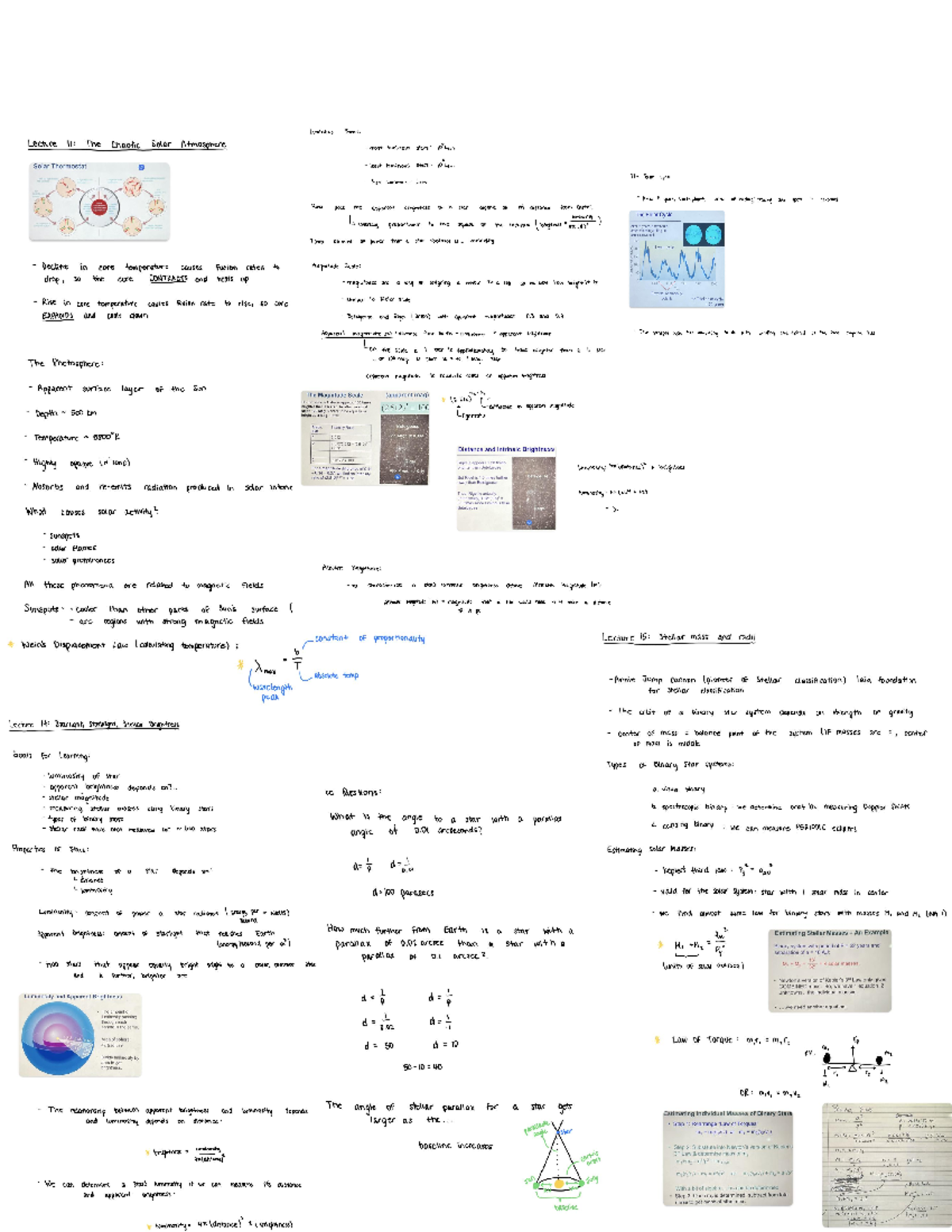 Exam 2 Cheat Sheet - ASTR 114 - Studocu