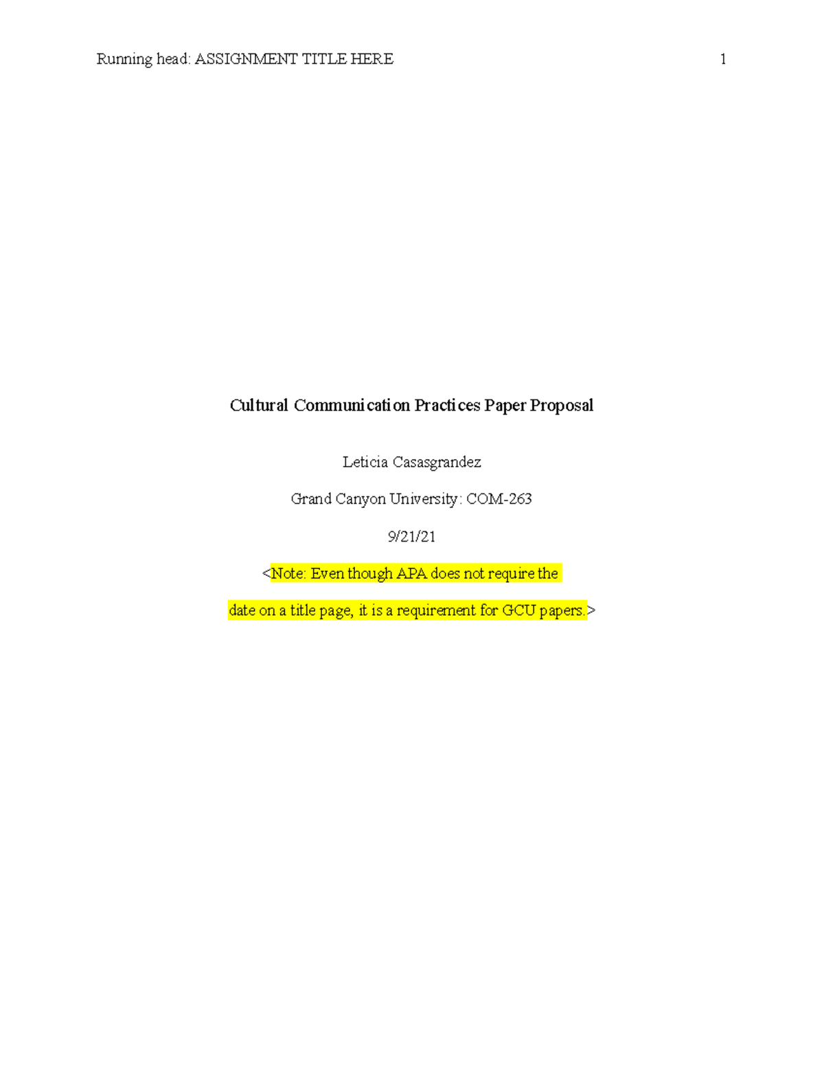 Cultural Communication Practices Paper Proposal LCasasgrandez Wk 3 ...