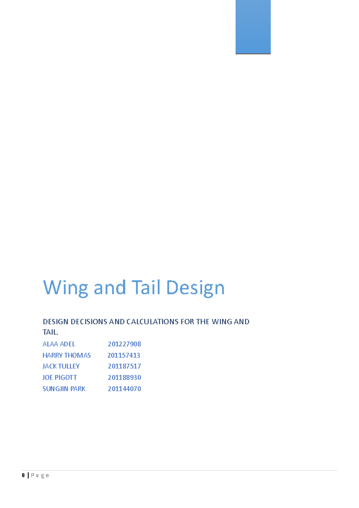 Wing and Tail Design 1 1 - Wing and Tail Design DESIGN DECISIONS AND ...