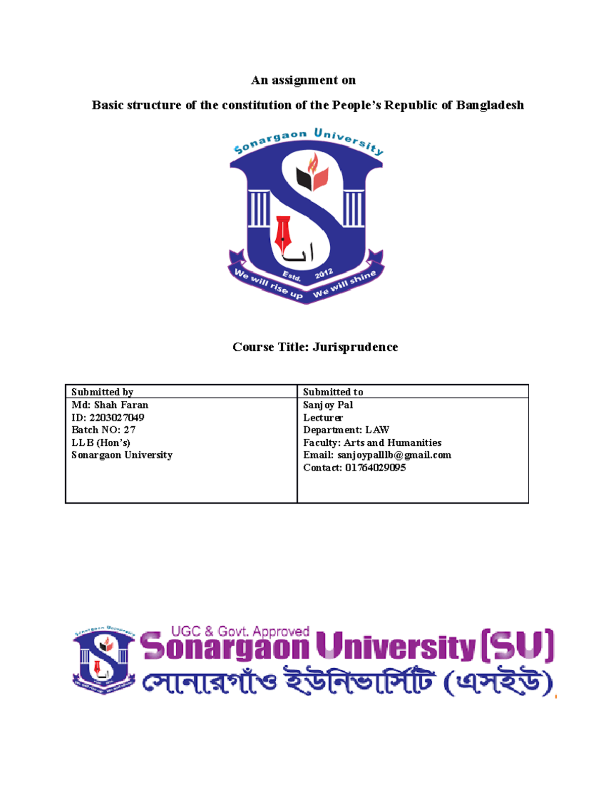 An assianment on Basic structure or Grund norms - An assignment on ...