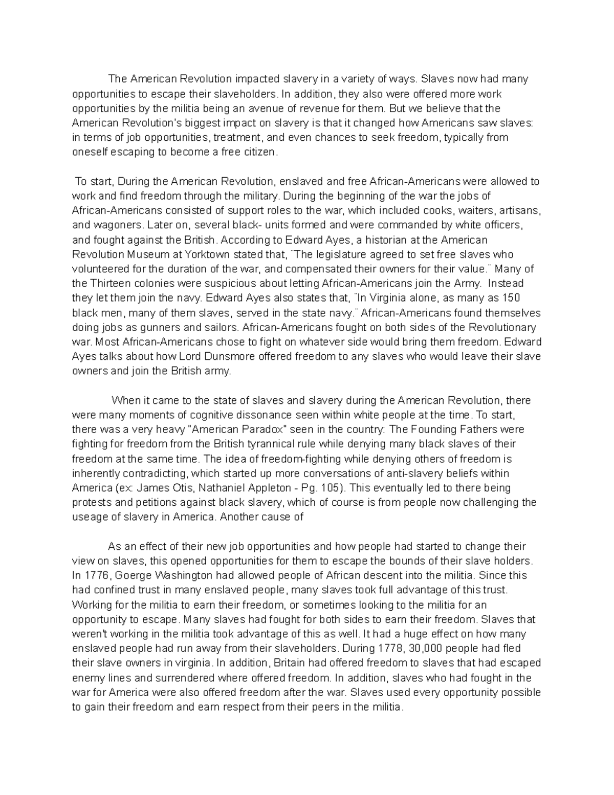 How did the american revolution impact slavery - The American ...