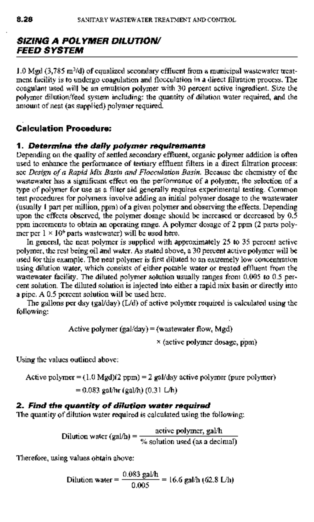 Handbook of civil engineering calculations 89 - SIZING A POLYMER ...