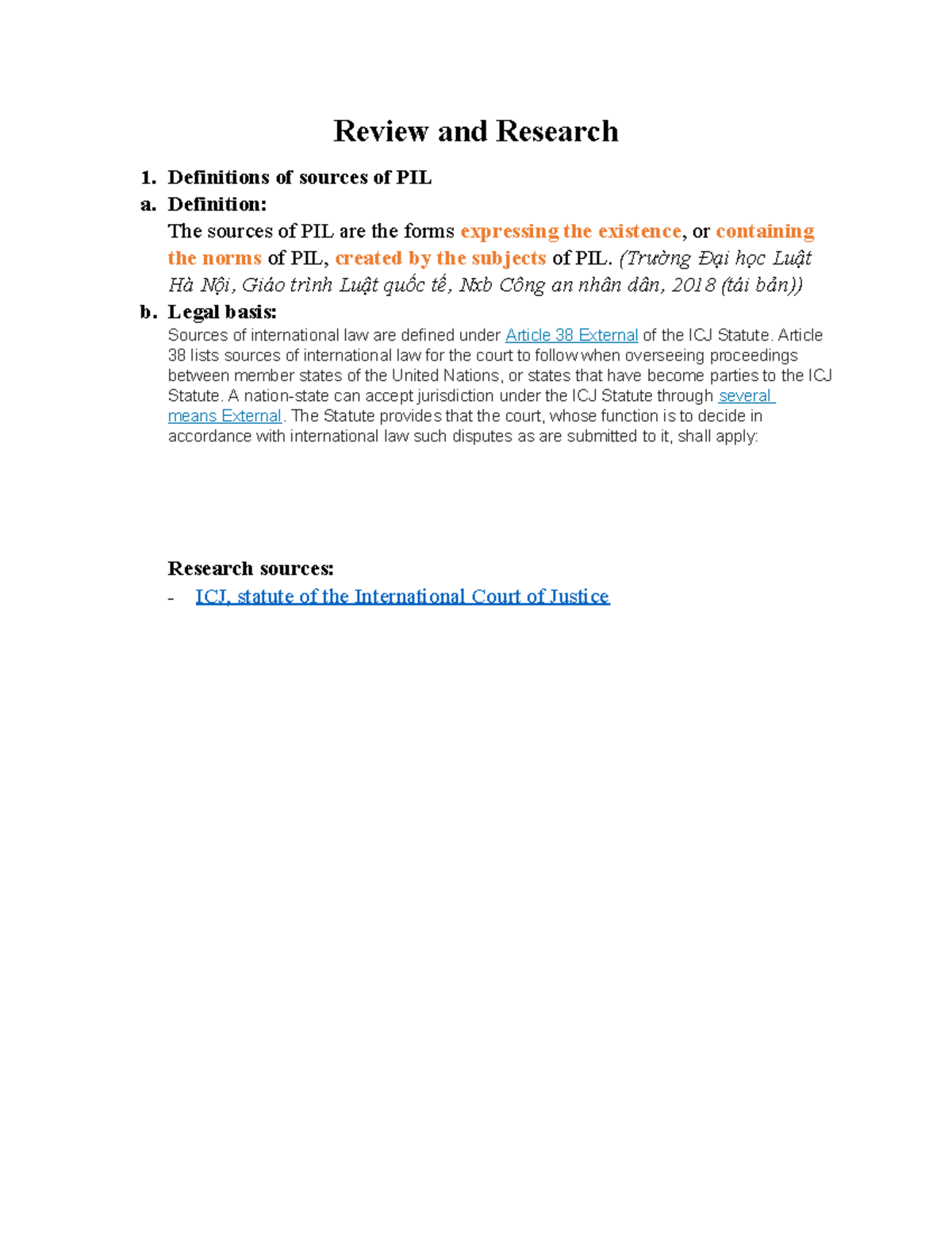 Review and Research - Definitions of sources of PIL a. Definition: The ...