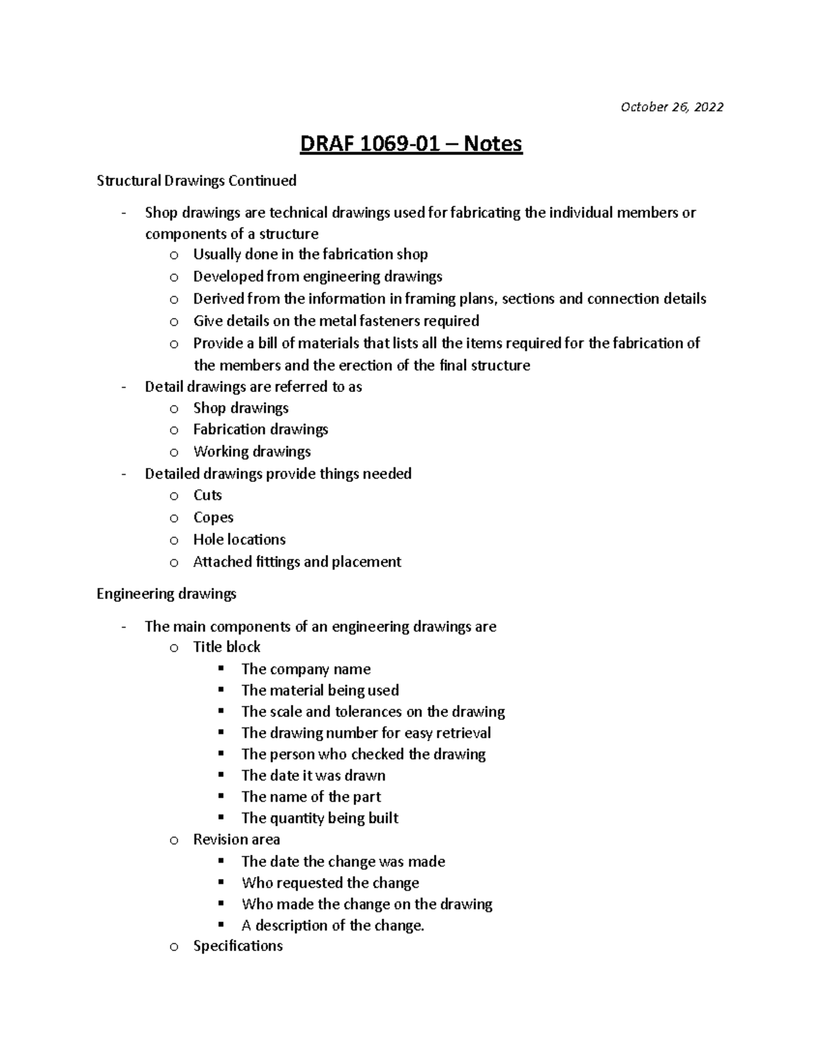 DRAF 1069-01 Notes - October 26, 2022 DRAF 1069-01 – Notes Structural ...