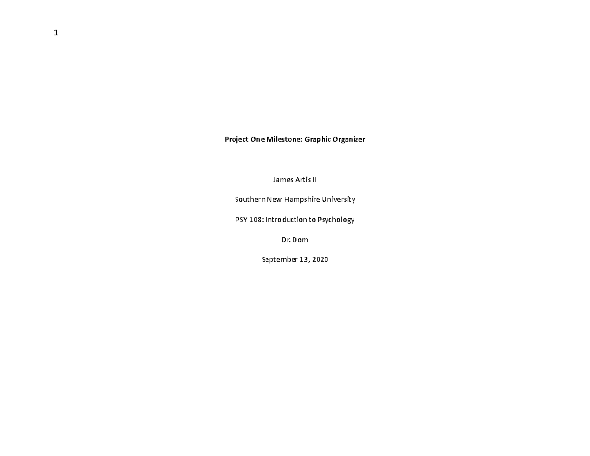 2-2 PSY108 Project One Milestone - Project One Milestone: Graphic ...