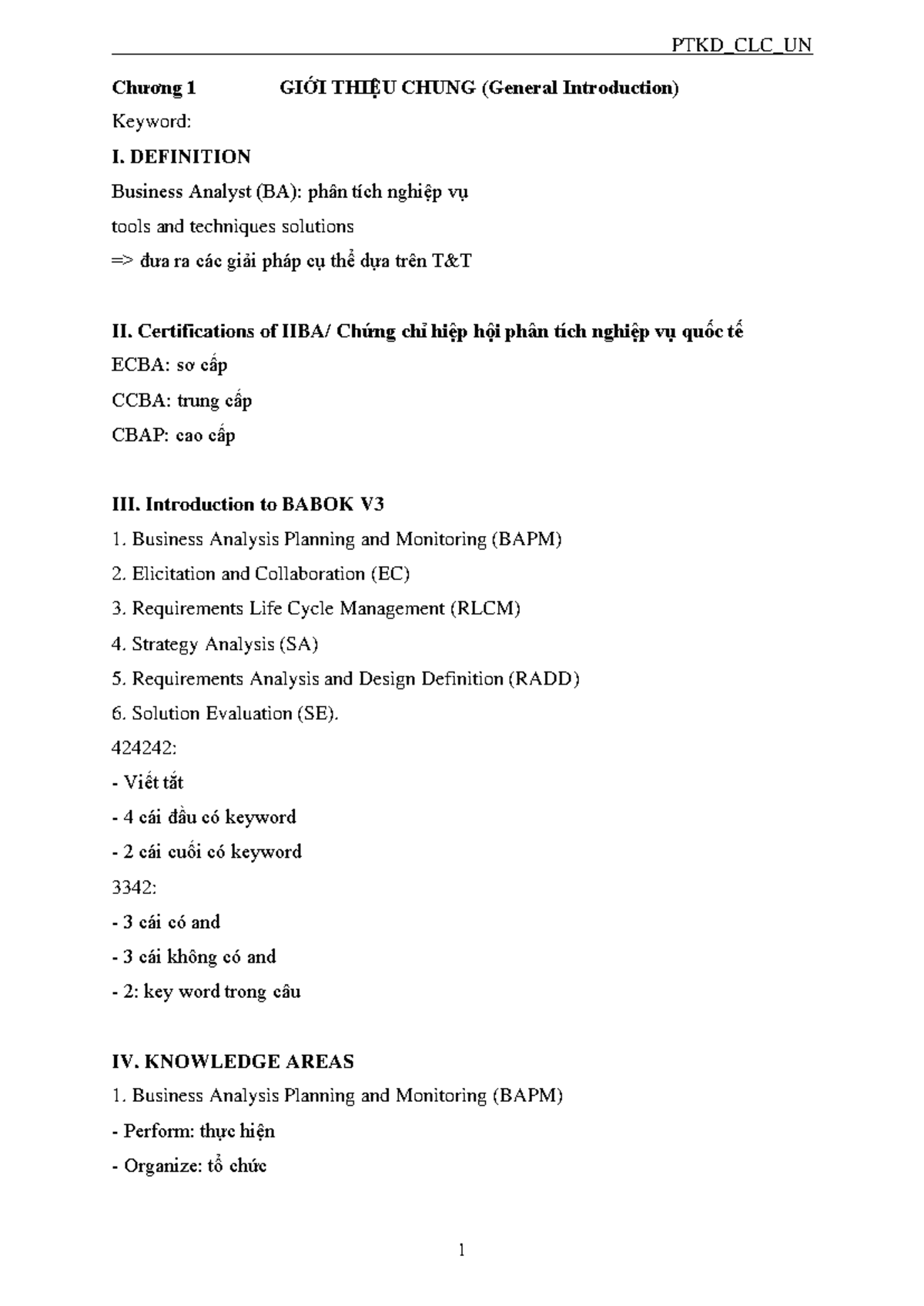 Keyword PTKD - Nssnsn - Chƣơng 1 GIỚI THIỆU CHUNG (General Introduction ...