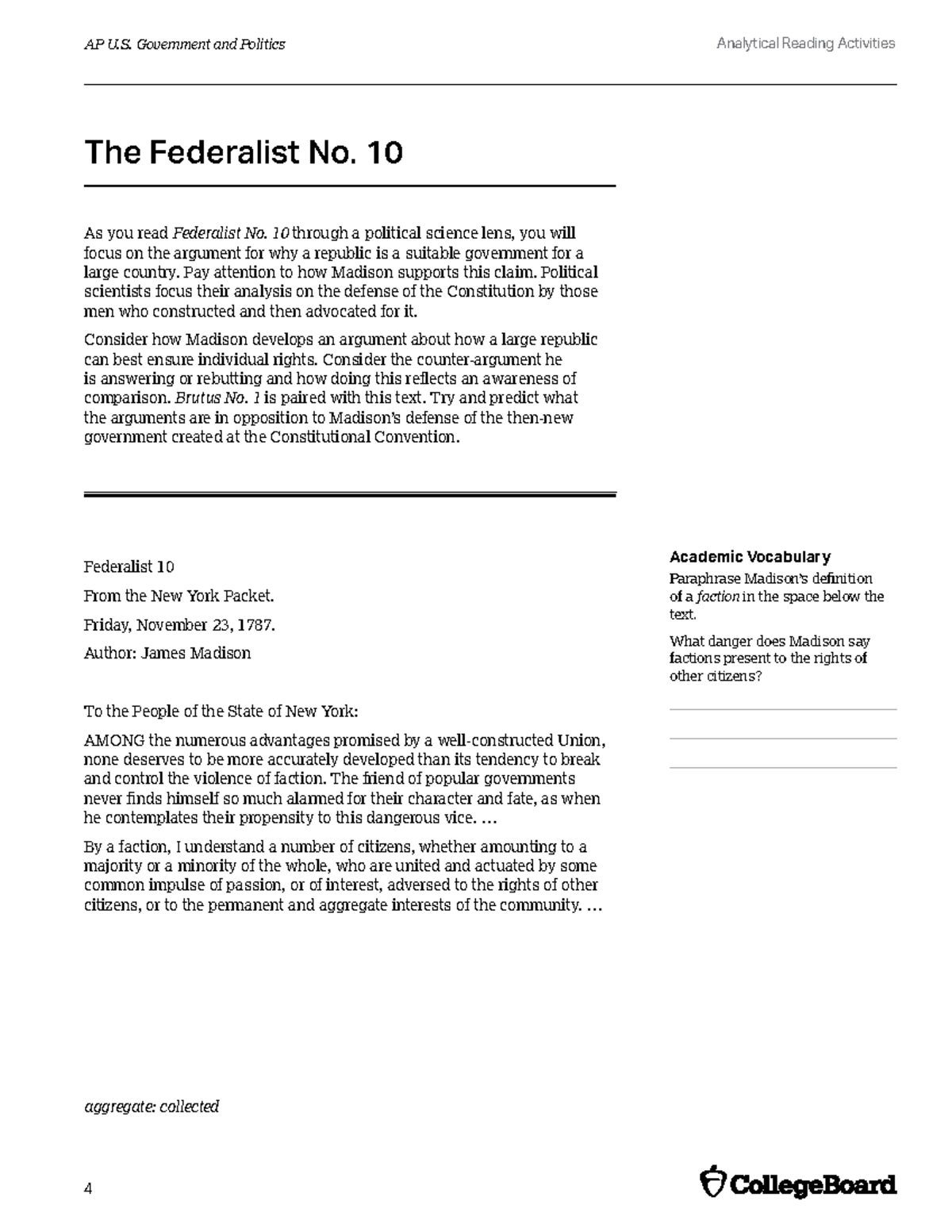 Analytical Reading Activity - Studocu