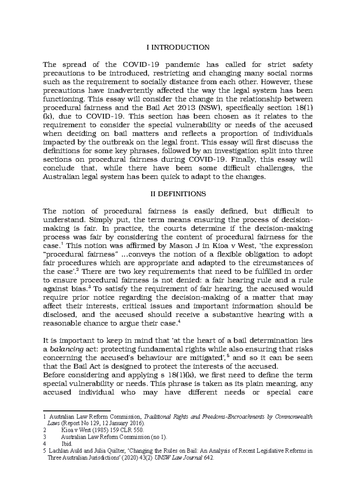 CCP - Criminal Procedure Assignment on Bail - I INTRODUCTION The spread ...