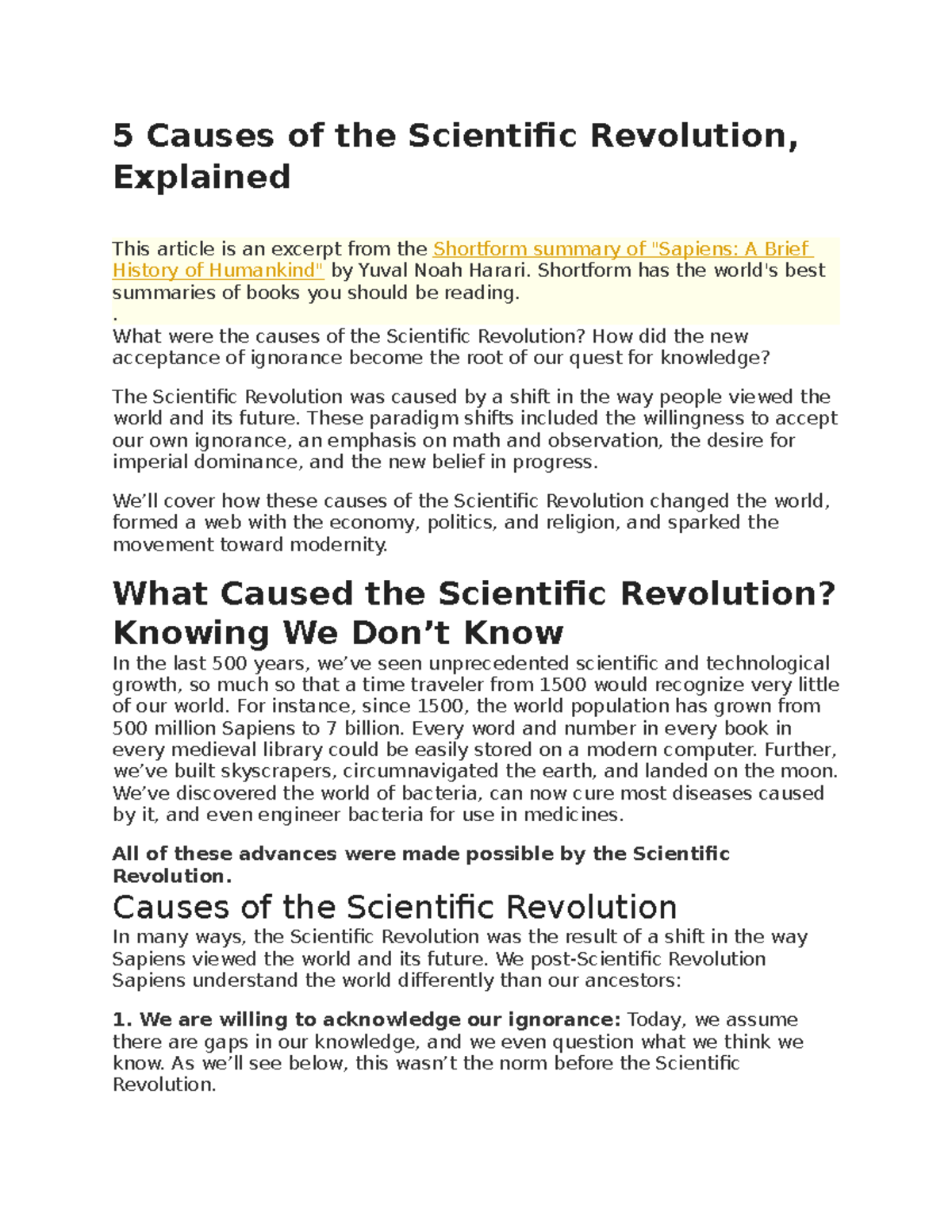 5 Causes of the Scientific Revolution - 5 Causes of the Scientific ...