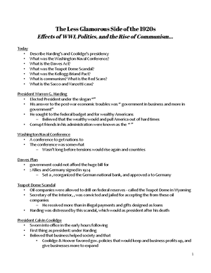 Progressive Era Guided Notes with blanks - Name Progressive Era Guided ...