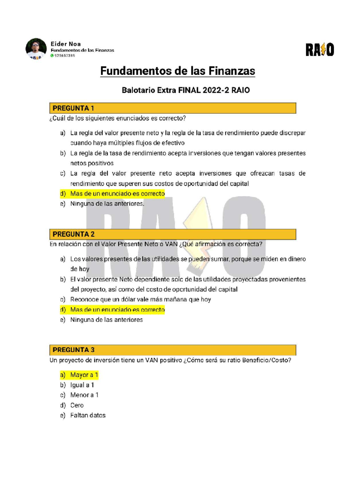 Funda Fi Maraton RAIO Final 2022 marcados (2) page-0001 - Fundamentos de las finanzas - Studocu