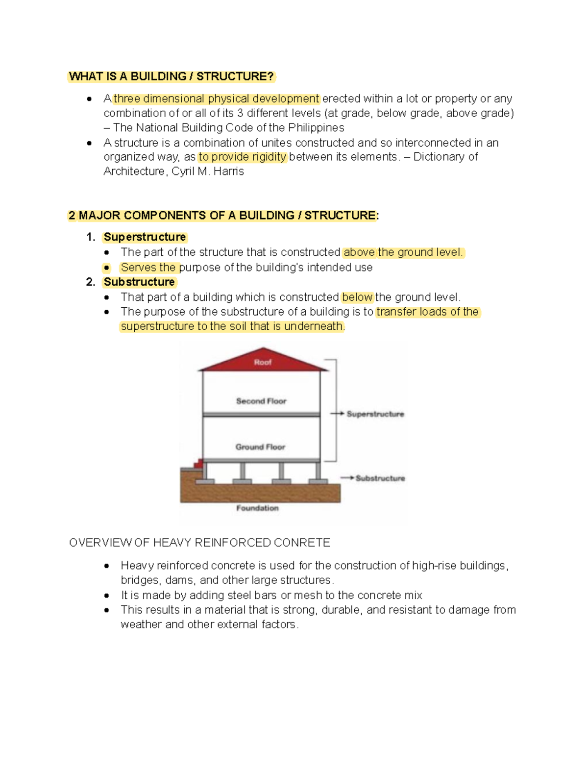 Btech 3 PART 1 AND 2 - Notes - WHAT IS A BUILDING / STRUCTURE? A three ...