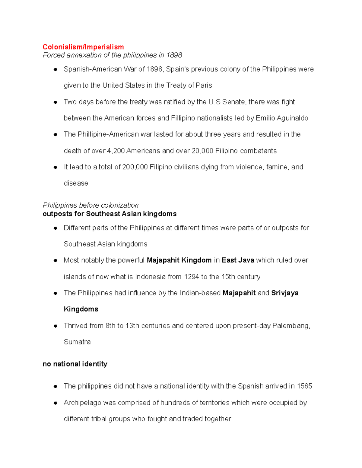 Presentation Notes - Danae Martinez - Colonialism/Imperialism Forced ...