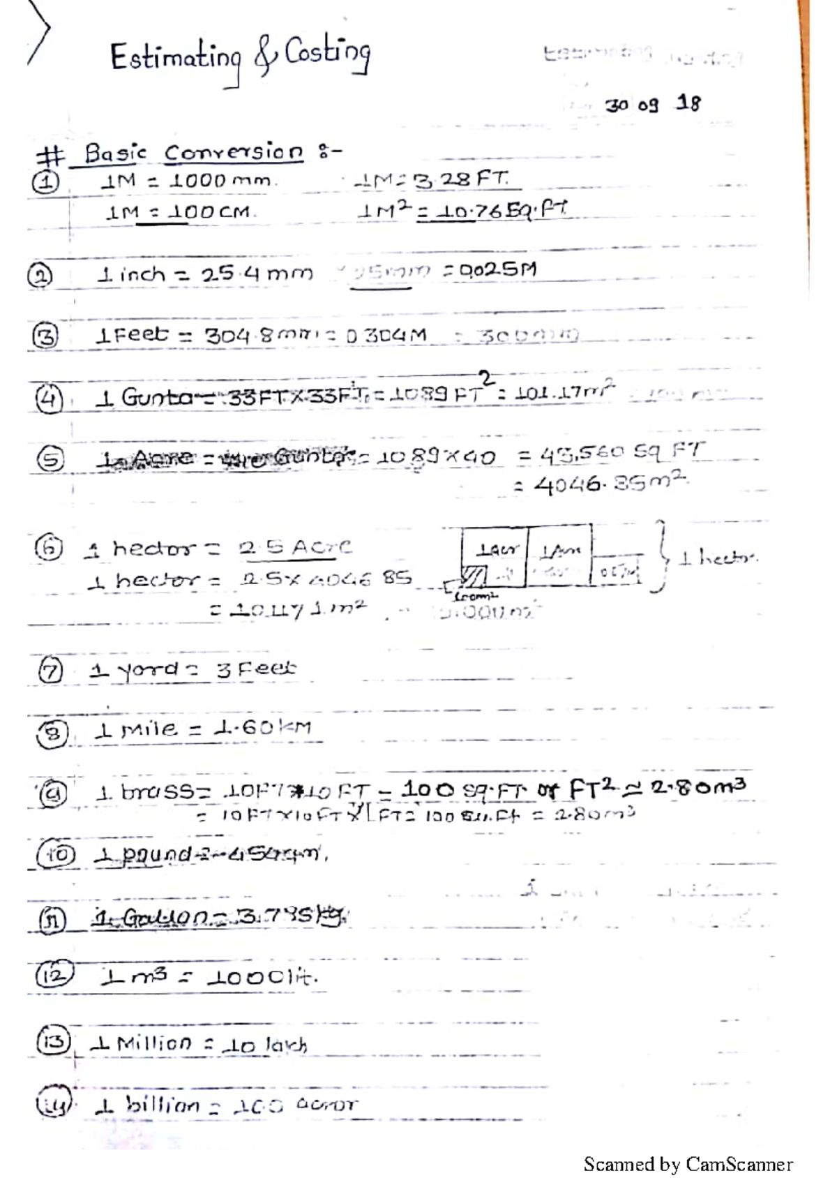 Estimation HAND Written NOTE 2 - Basic Civil Engineering - Studocu