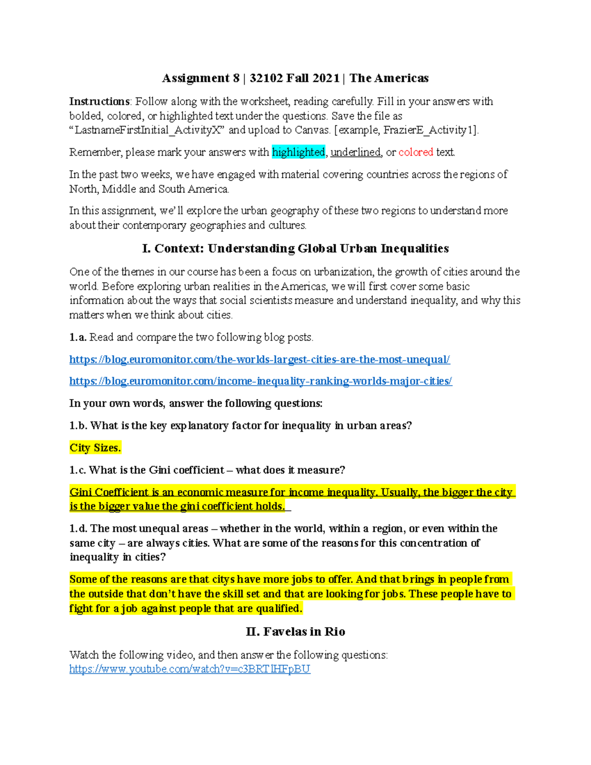 Activity 8 Exploring The Americas - Assignment 8 | 32102 Fall 2021 ...