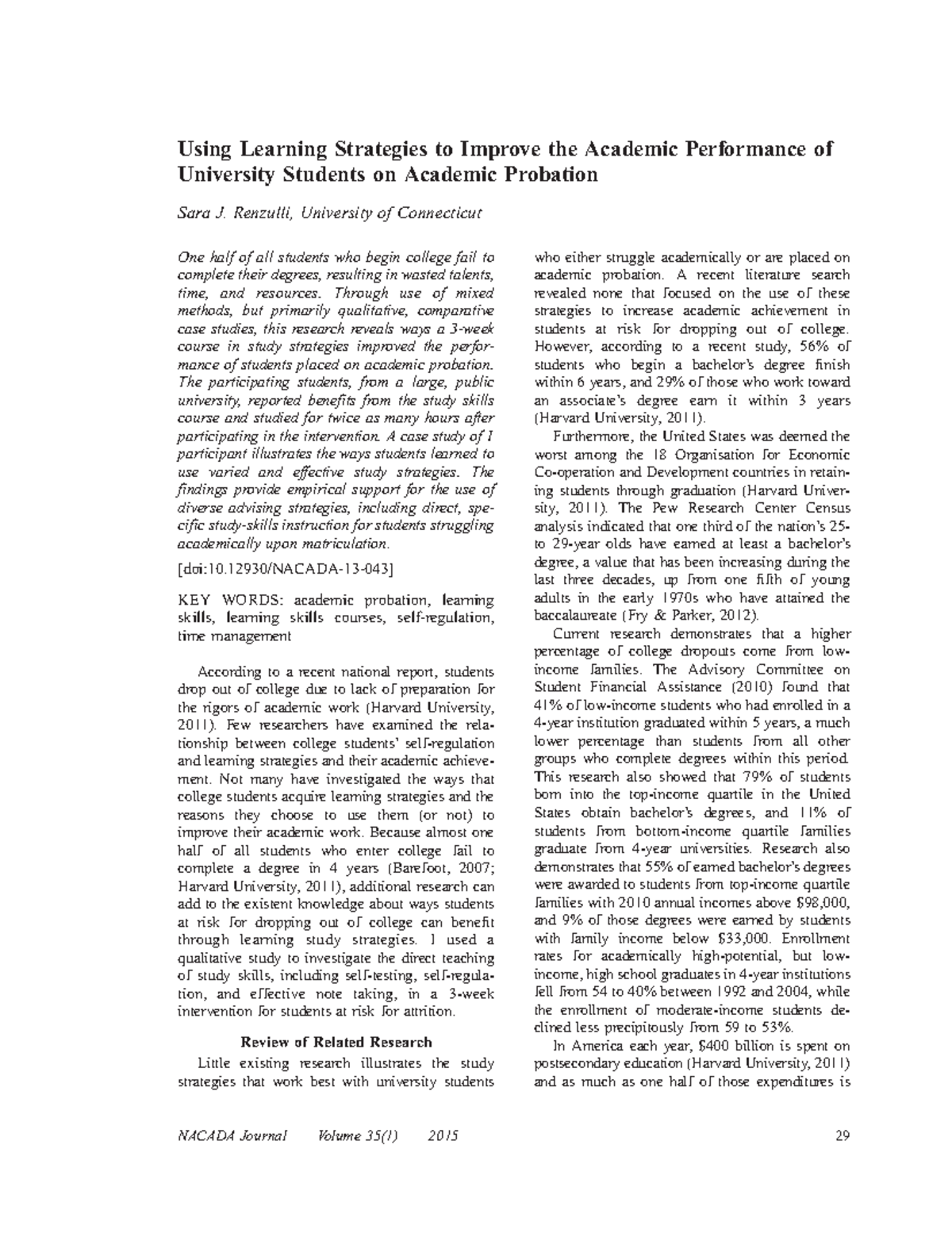 EJ1069272 - Nothing - Using Learning Strategies to Improve the Academic ...