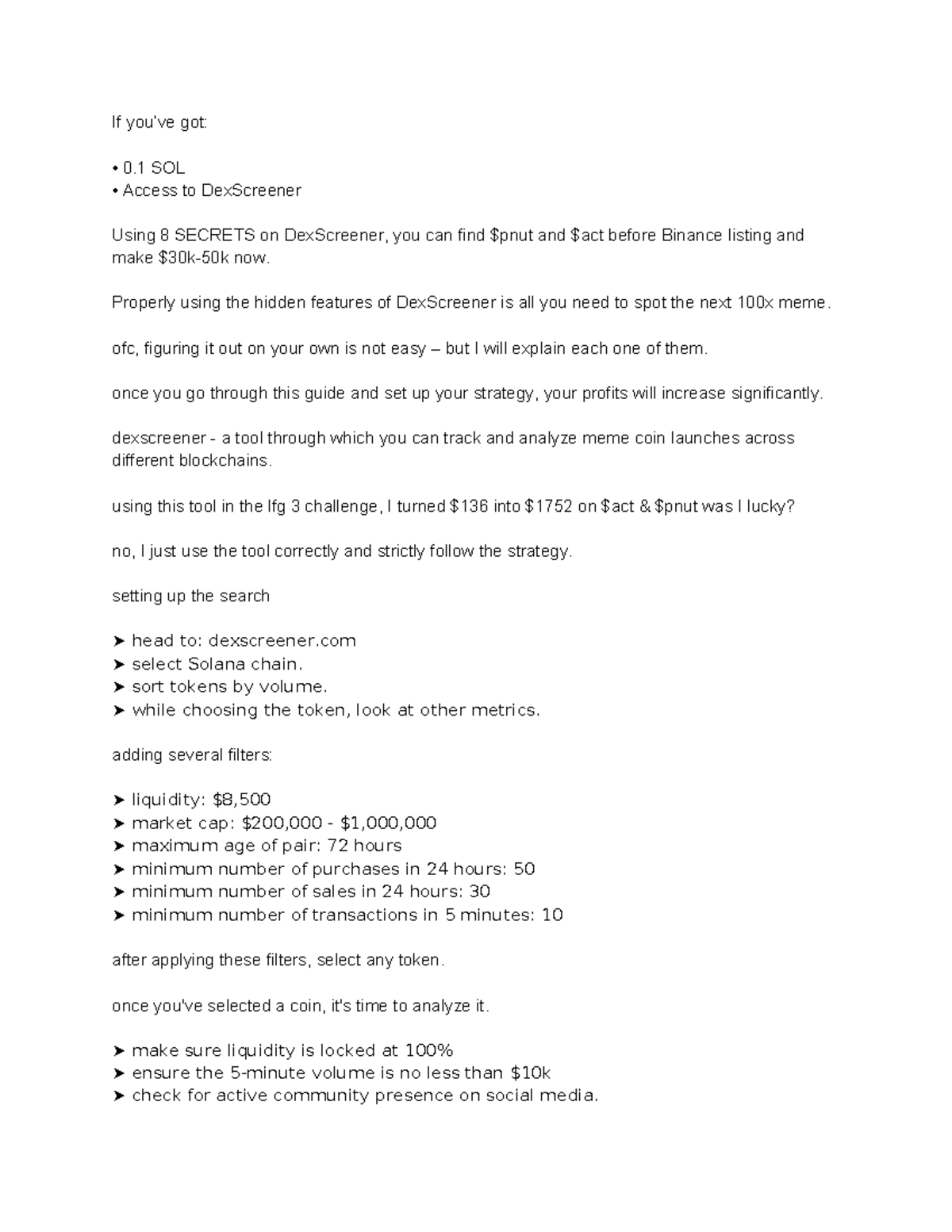 Finding 100x - This can help you - If you’ve got: 0 SOL Access to ...