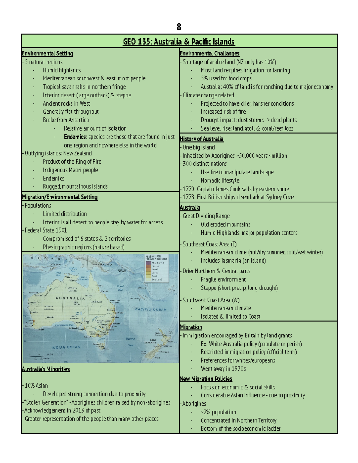8. Australia & Pacific Islands GEO 135 - 8 GEO 135: Australia & Pacific ...