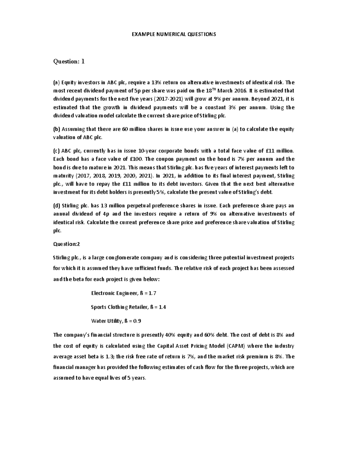 Example Numerical Questions - Warning: TT: undefined function: 32 ...