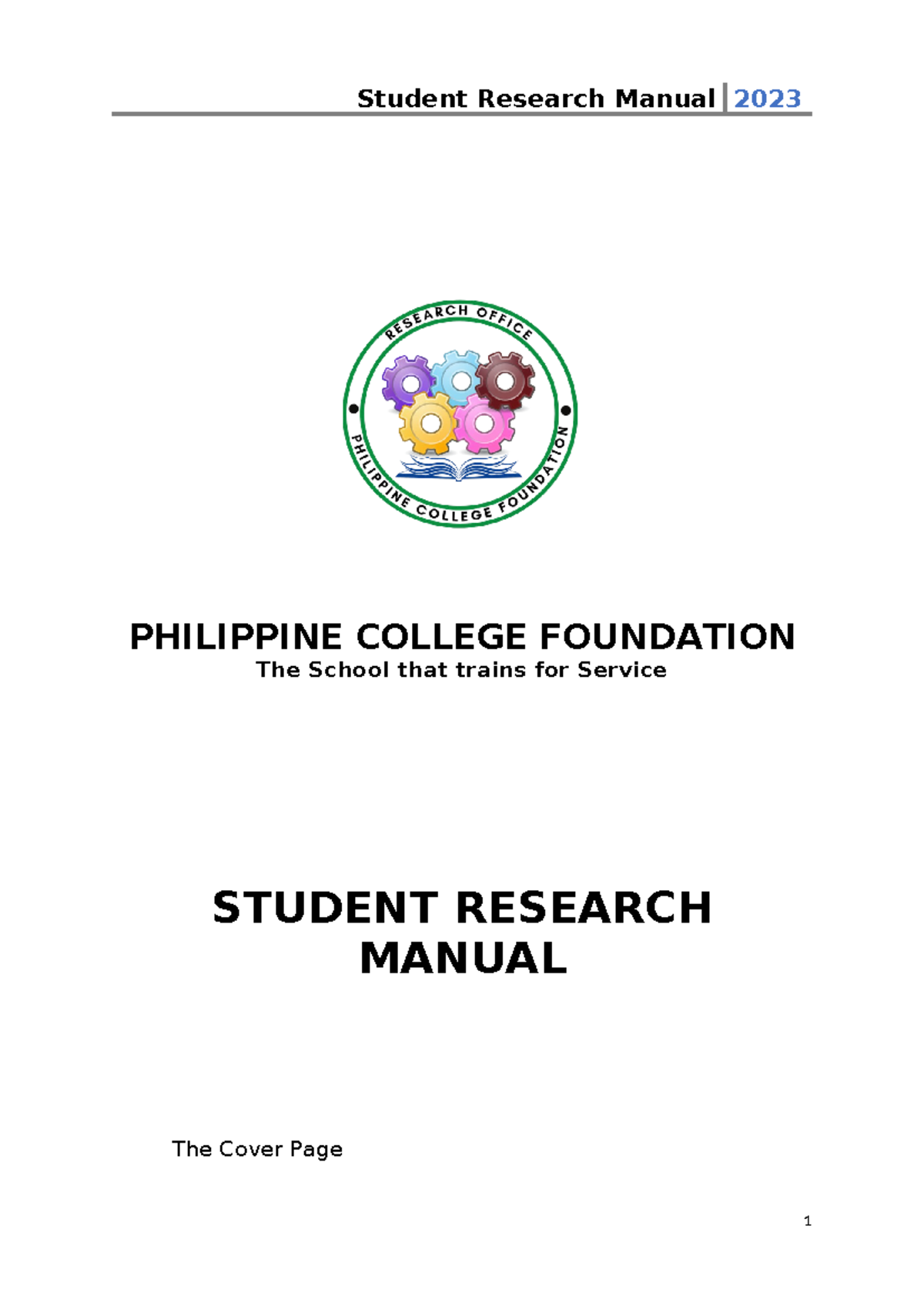 Personalized-student-manual - PHILIPPINE COLLEGE FOUNDATION The School ...