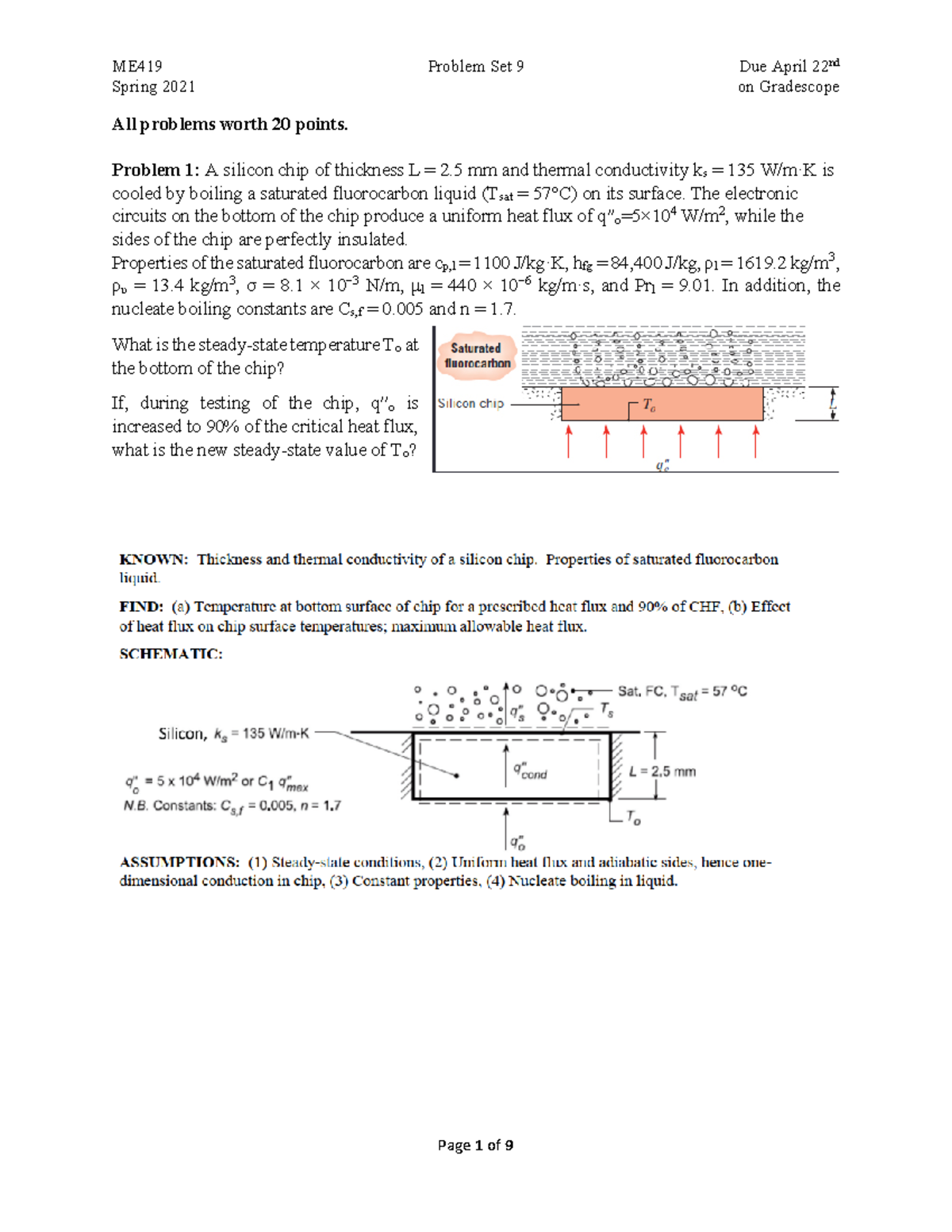 ME419 SP2021 Problem Set 9 with solutions - Spring 2021 on Gradescope All problems worth 20 ...